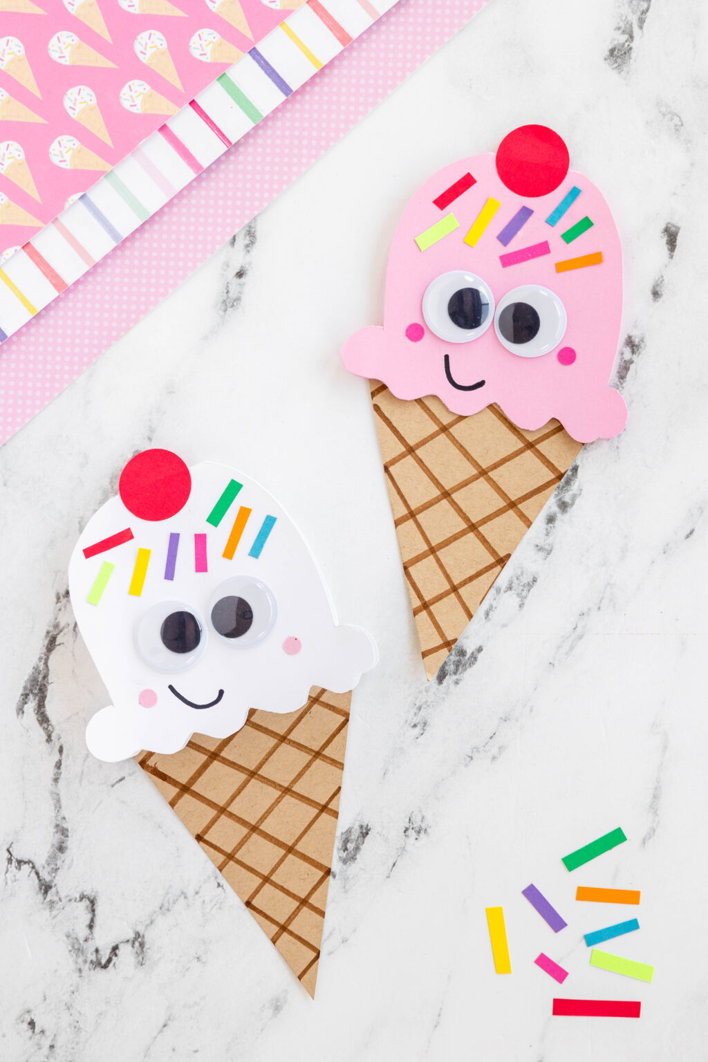 Ice Cream Cone Card Craft - Made To Be A Momma