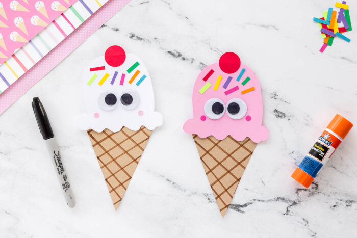 Ice Cream Cone Card Craft - Made To Be A Momma