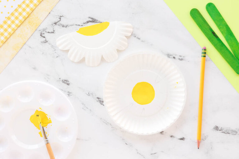 Paper Plate Daisy Craft - Made To Be A Momma