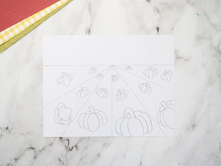 Pumpkin Patch Art - One Point Perspective Art - Made To Be A Momma
