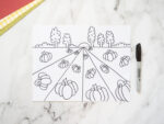 Pumpkin Patch Art - One Point Perspective Art - Made To Be A Momma