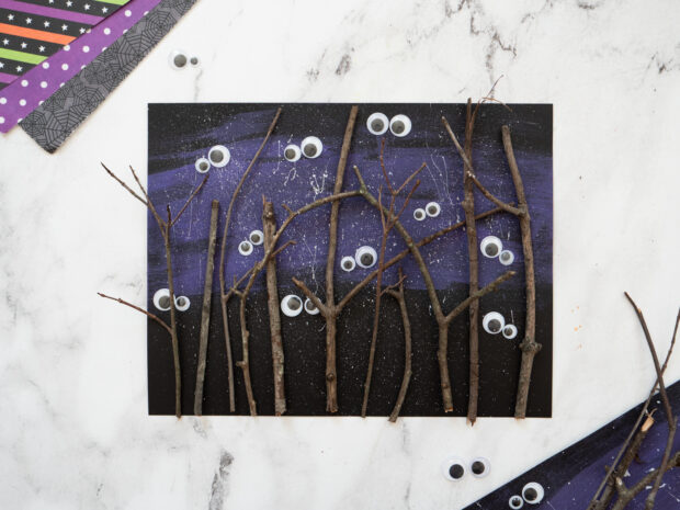 Spooky Forest Tree Branch Craft - Made To Be A Momma