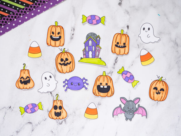 Printable Halloween Wreath Craft for Kids - Made To Be A Momma