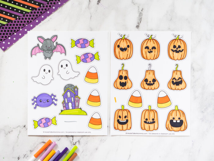 Printable Halloween Wreath Craft for Kids - Made To Be A Momma
