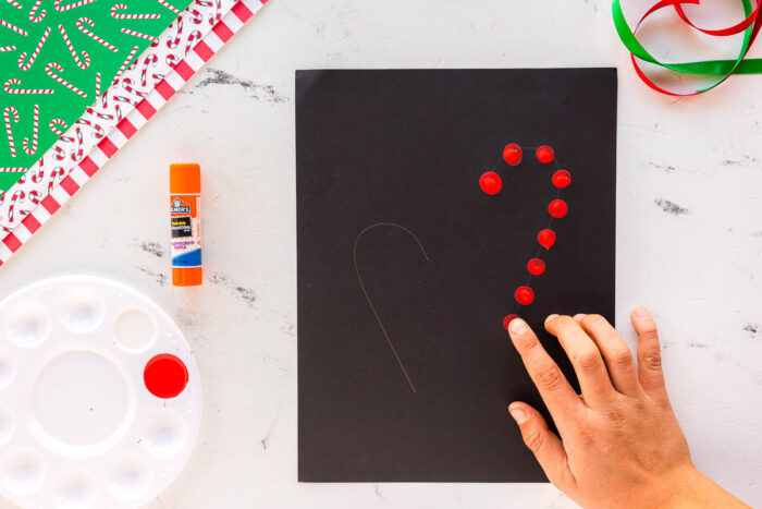 Fingerprint Candy Cane Craft - Made To Be A Momma