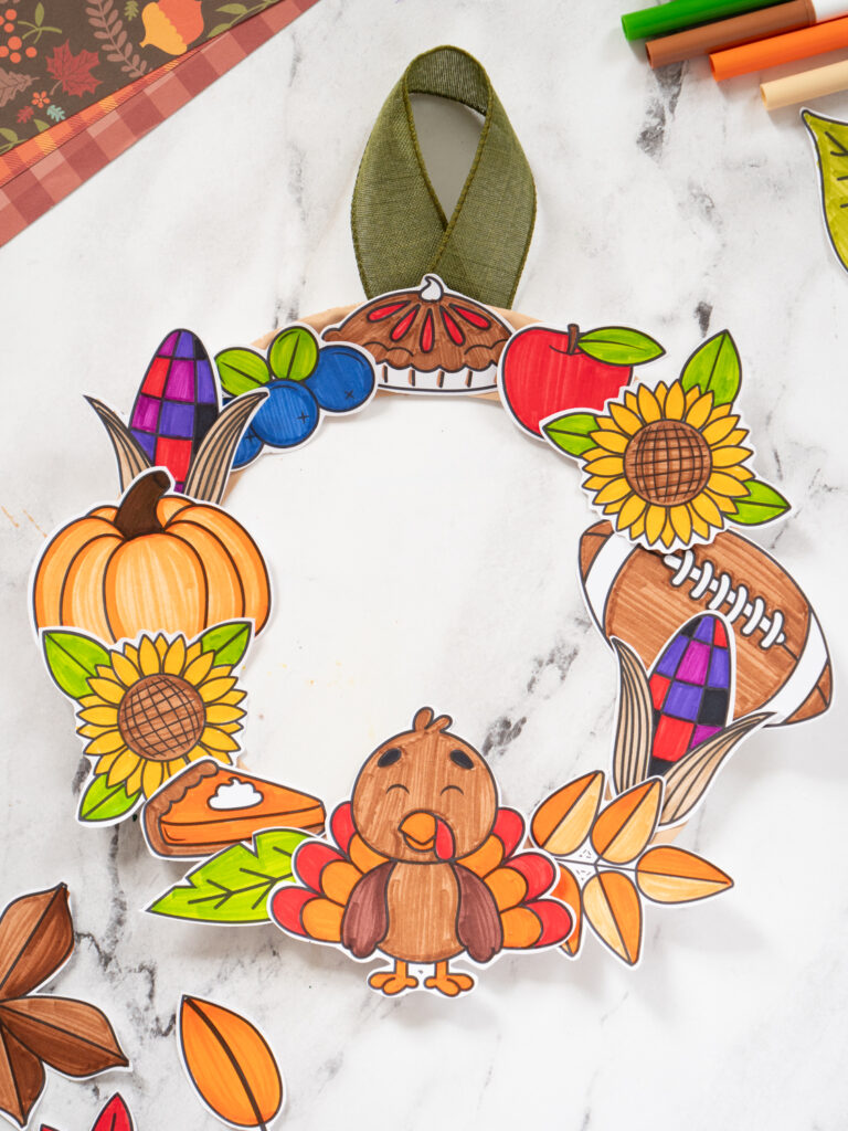 Printable DIY Thanksgiving Wreath - Made To Be A Momma