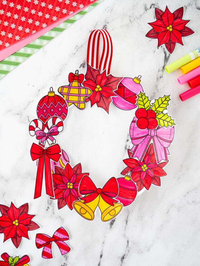 Printable DIY Christmas Wreath - Made To Be A Momma