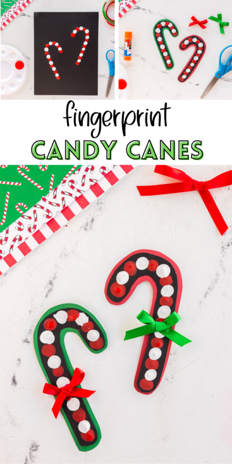 Fingerprint Candy Cane Craft - Made To Be A Momma
