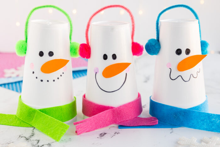 Foam Cup Snowman Craft for Kids - Made To Be A Momma