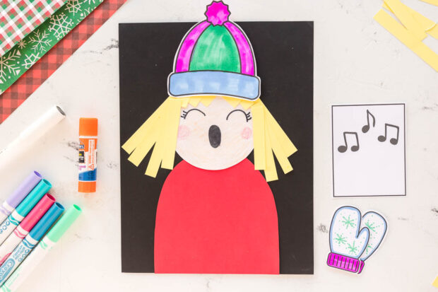 Christmas Caroler Craft Collage - Made To Be A Momma
