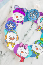 Printable Paper Plate Snowman Wreath - Made To Be A Momma