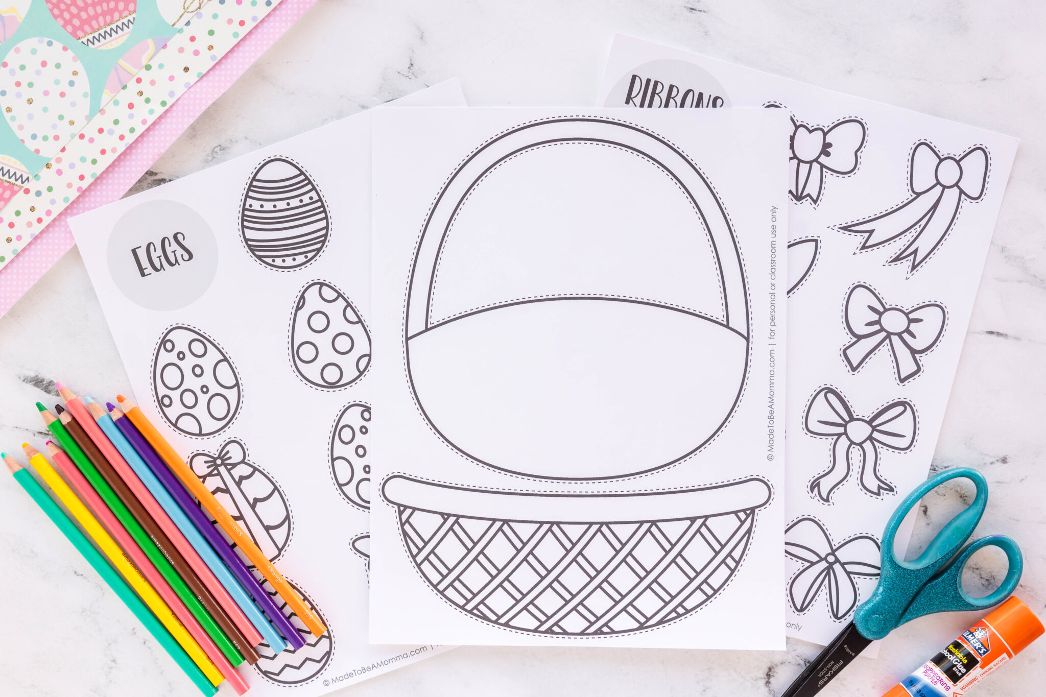 Printable Easter Bunny Basket - Made To Be A Momma