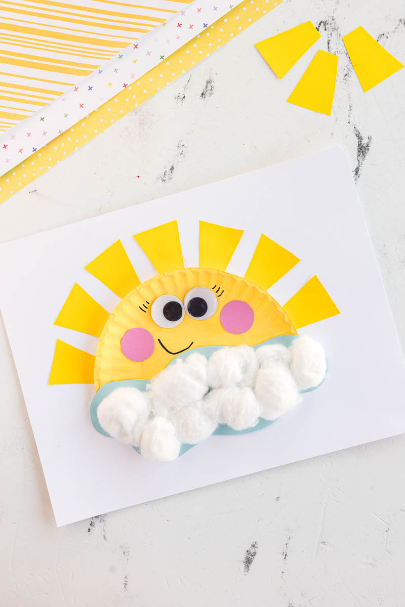 Paper Plate Sunshine Craft - Made To Be A Momma