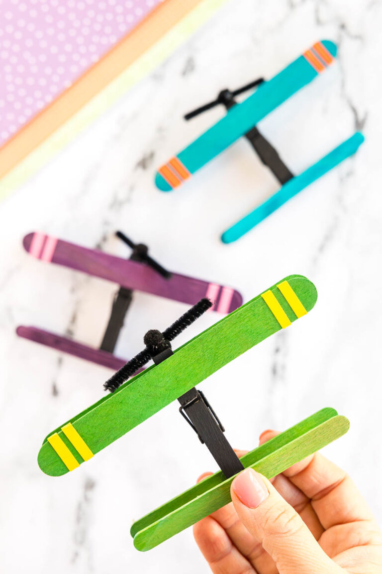 Popsicle Stick Airplane Craft for Kids - Made To Be A Momma
