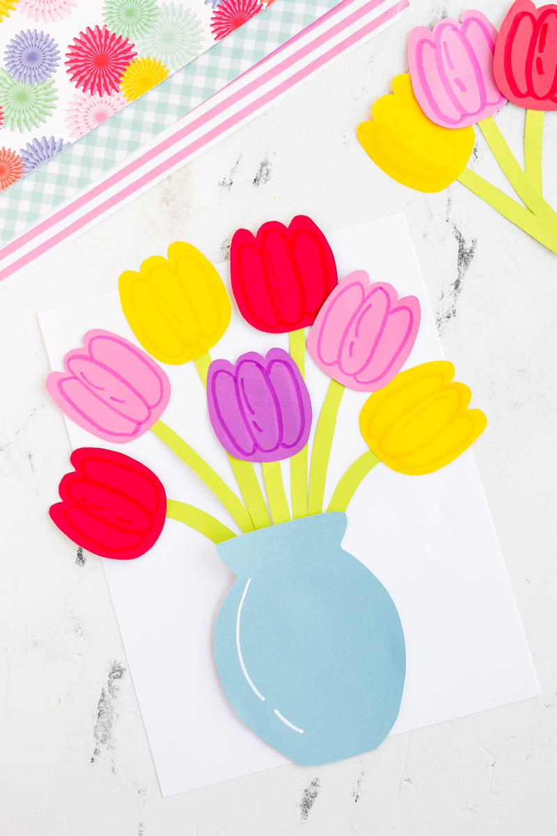 Paper Tulip Craft - Made To Be A Momma