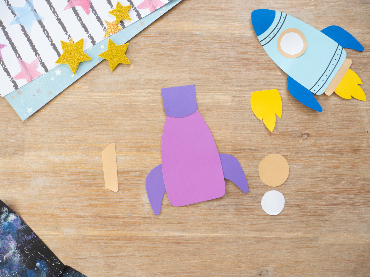 Galaxy Rocket Craft for Kids (Easy Space Craft with Free Template ...