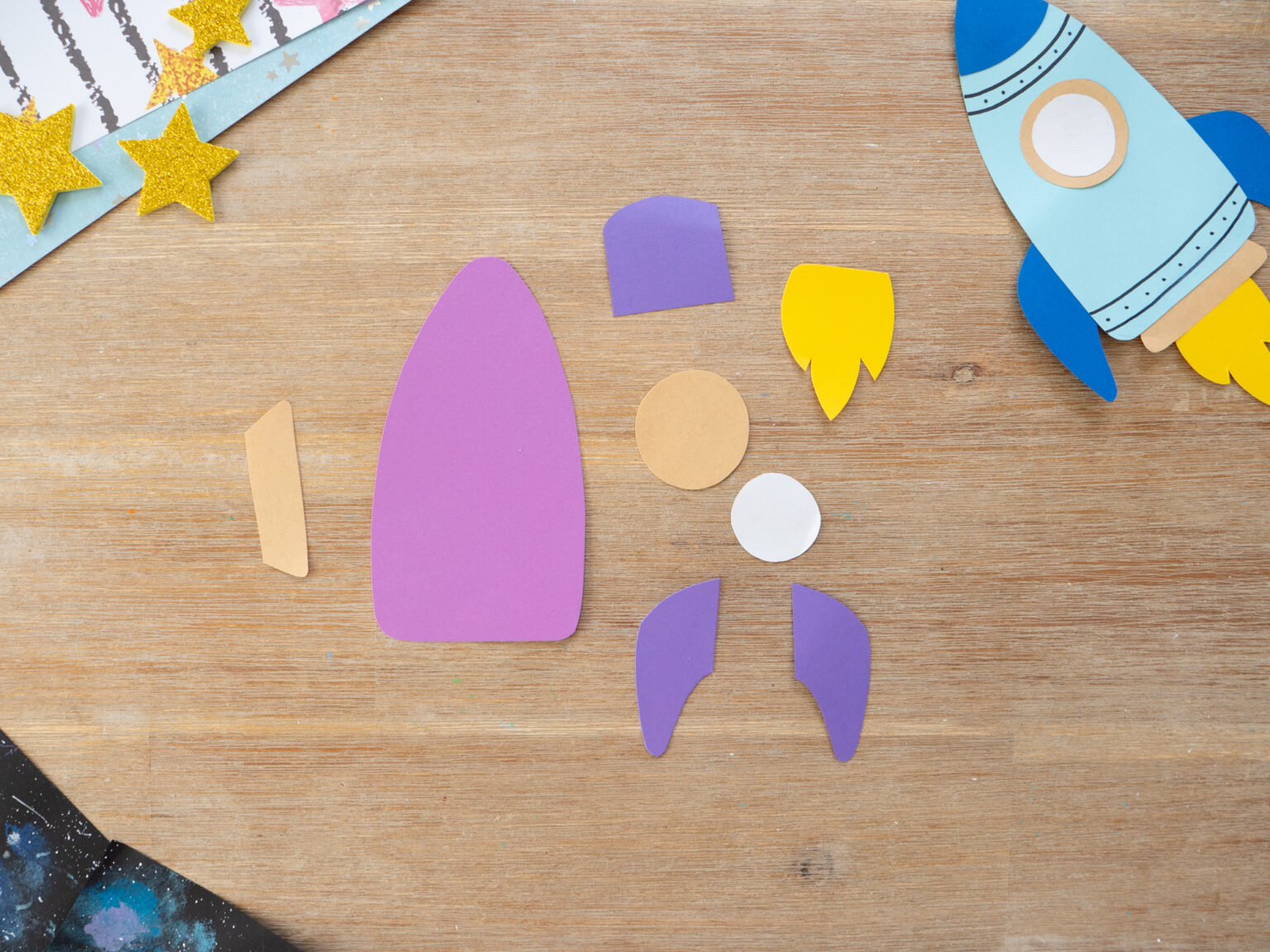 Galaxy Rocket Craft for Kids (Easy Space Craft with Free Template ...
