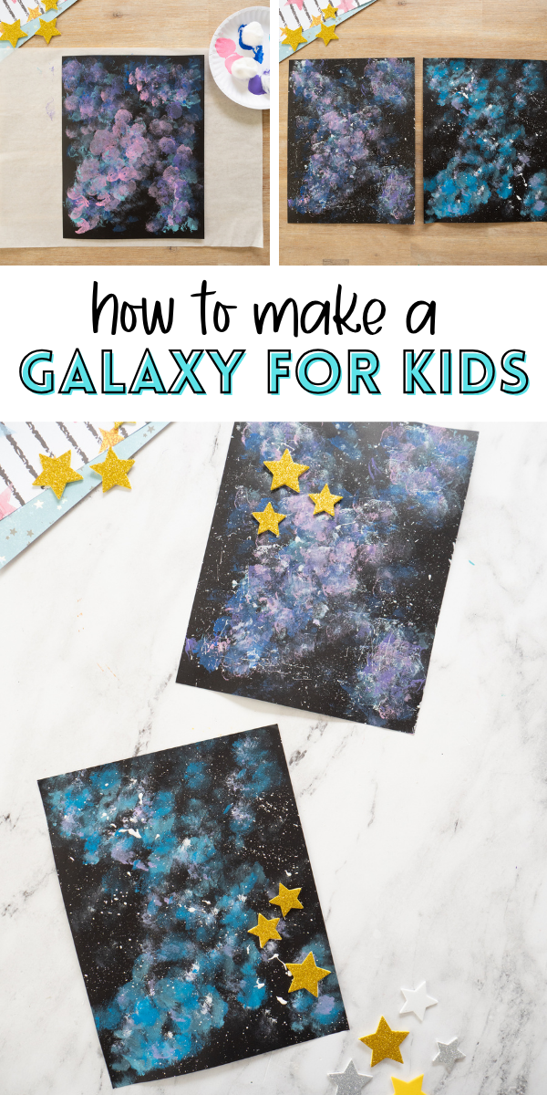 How to Paint a Galaxy for Kids (Easy Space Art Tutorial) - Made To Be A ...