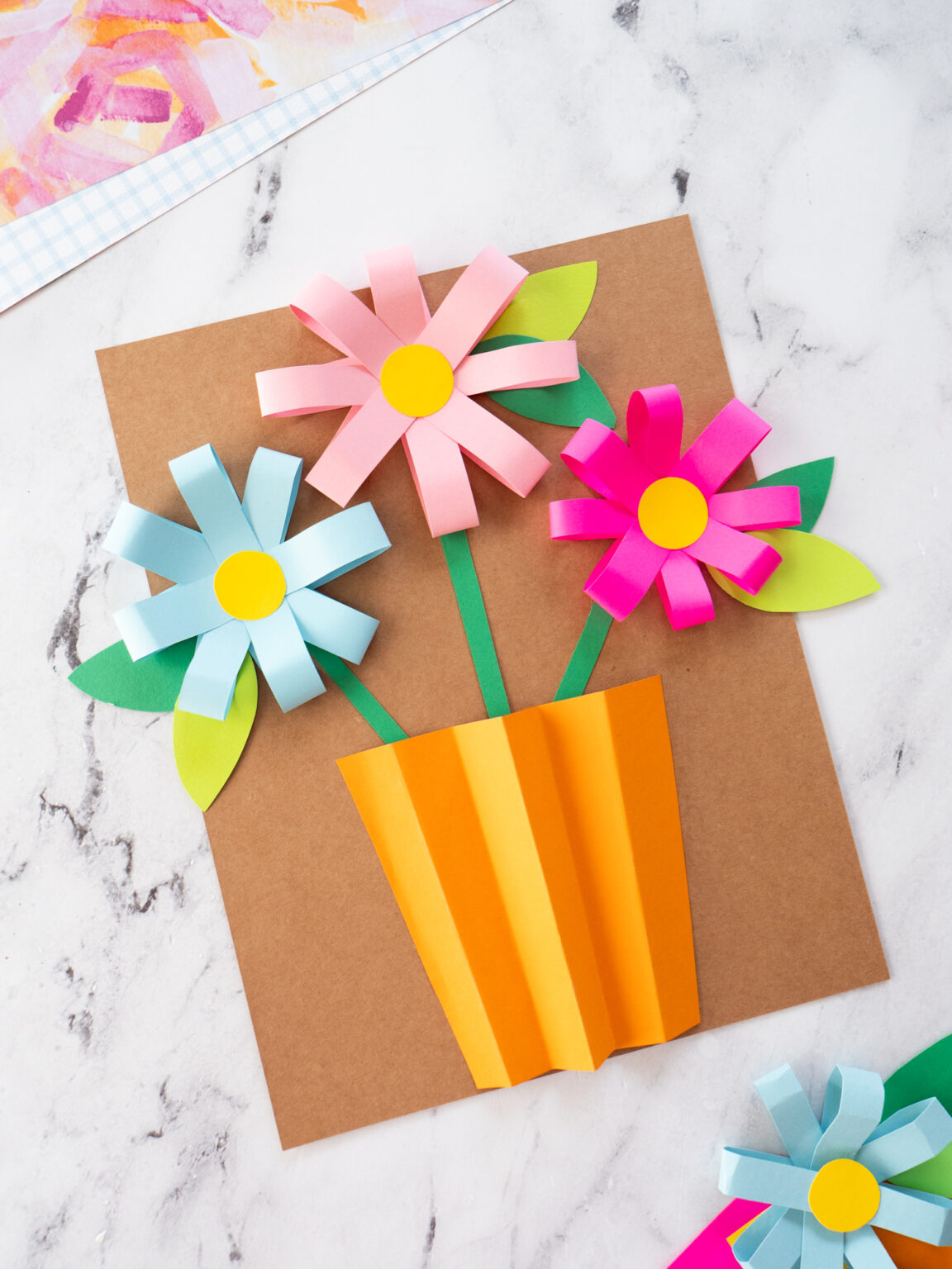 Paper Loop Flower Craft for Kids - Made To Be A Momma