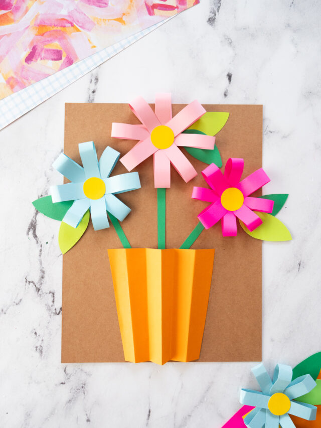 Paper Loop Flower Craft for Kids - Made To Be A Momma