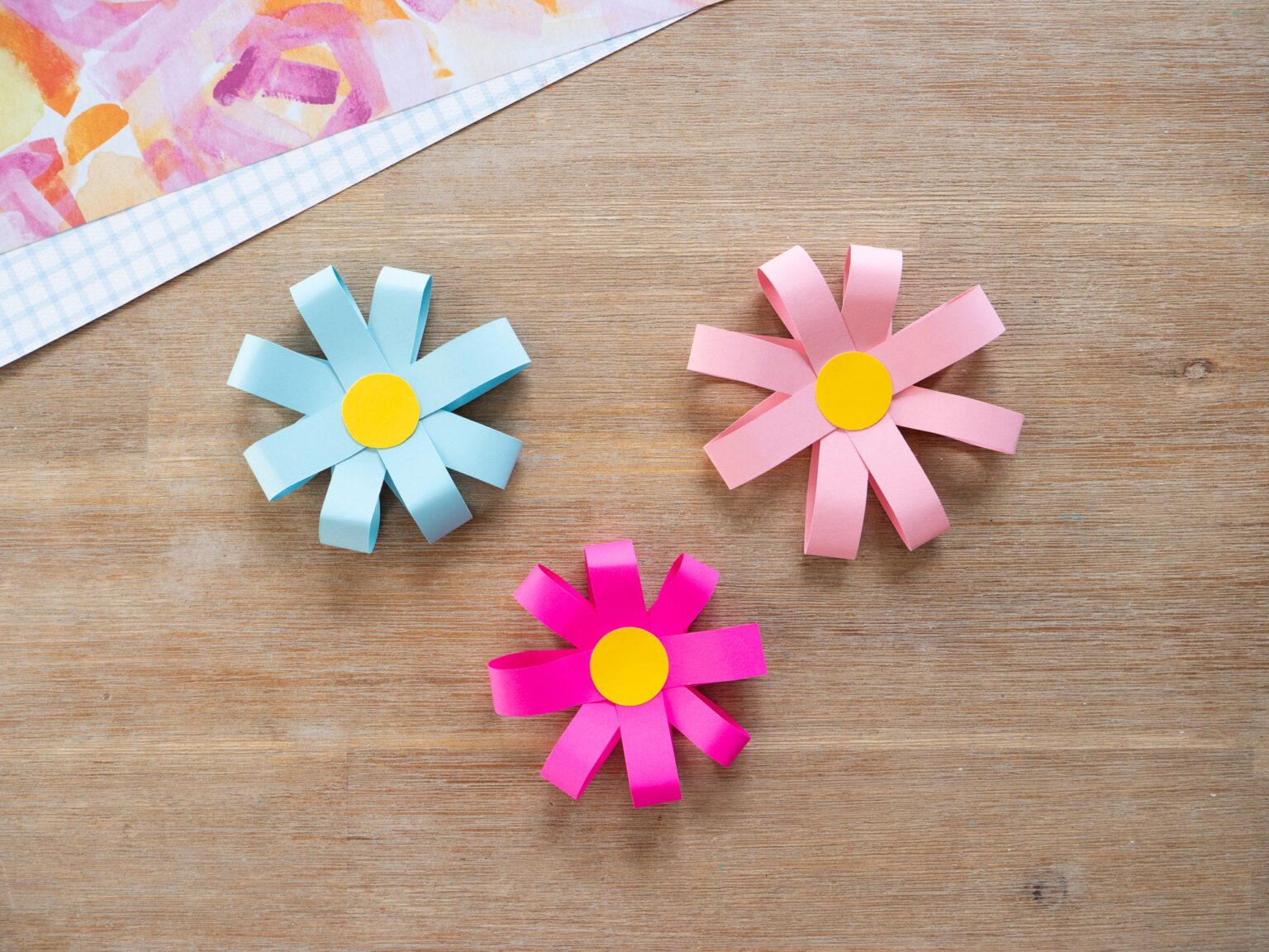 Paper Loop Flower Craft for Kids - Made To Be A Momma