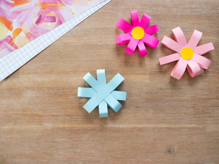 Paper Loop Flower Craft for Kids - Made To Be A Momma