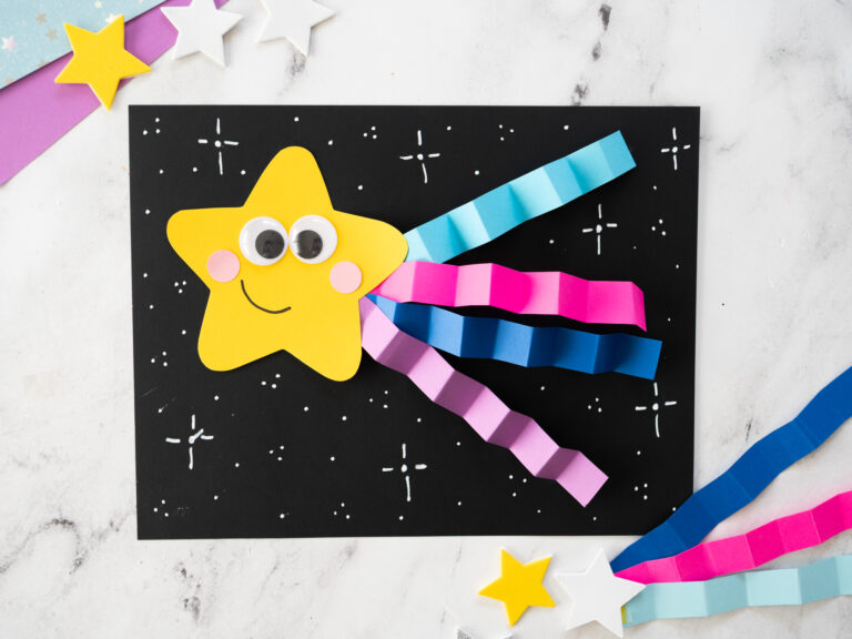 Shooting Star Craft for Kids (Easy & Cute Space Craft Idea) - Made To ...