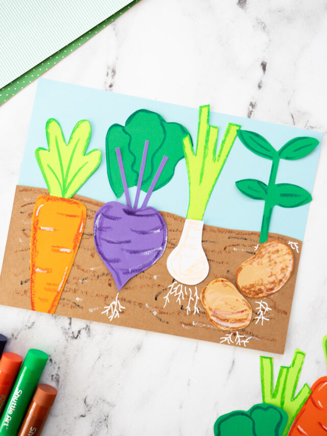 Easy Vegetable Garden Craft for Kids with Free Template - Made To Be A ...
